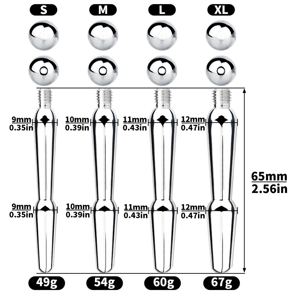 Stainless Steel Hollow Urethral Sound with Smooth Prostate Massager ...