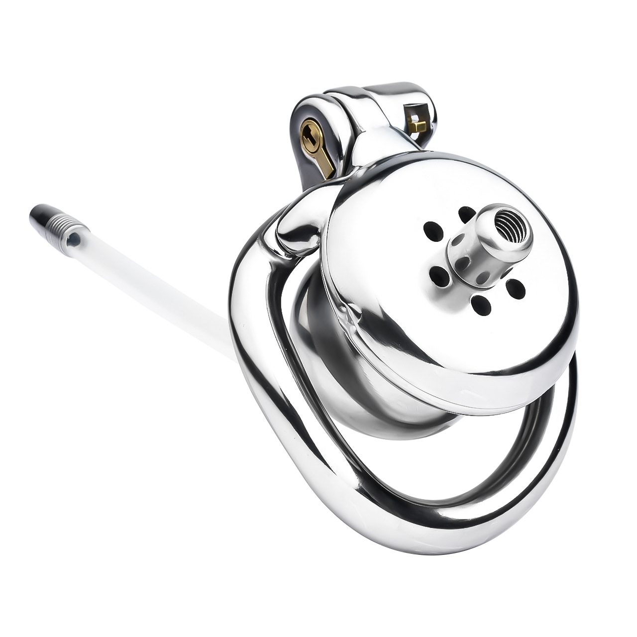 Micro Inverted Chastity Cage with Soft Urethral Catheter Anti ...