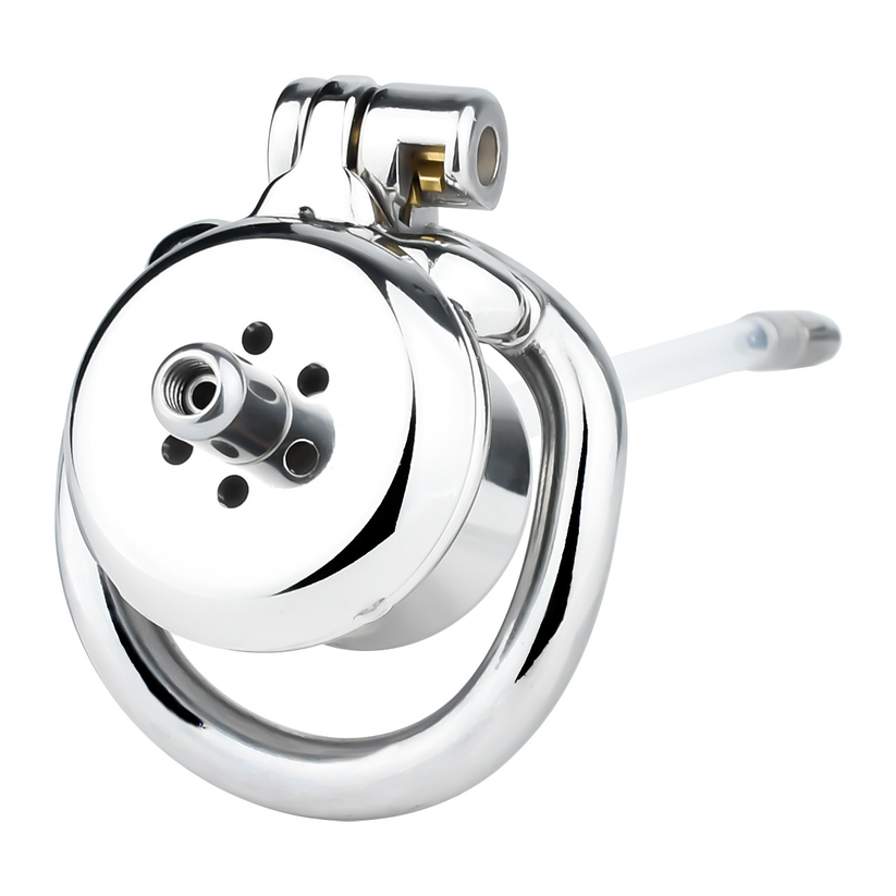 Urethral Inverted Chastity Cage with Removable Silicone Catheter ...