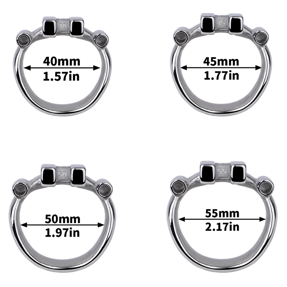 Breathable Stainless Steel PA Chastity Cage Prince Albert Penis ...