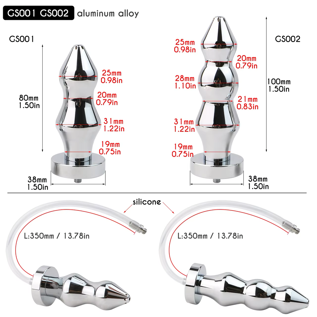 Flat Inverted Chastity Cage with Silicone Urethral Catheter and Butt P ...