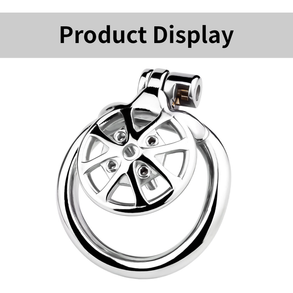 Spiked Flat Chastity Cage with Metal/Silicone Catheters Small Metal ...